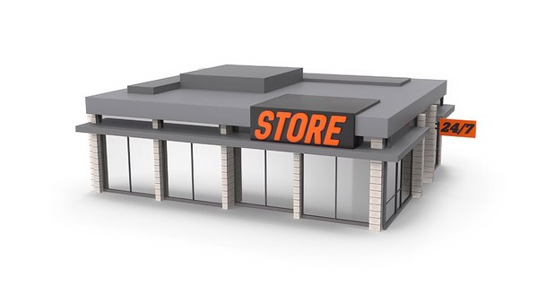 Generic Store Building 3D model - TurboSquid 2031776