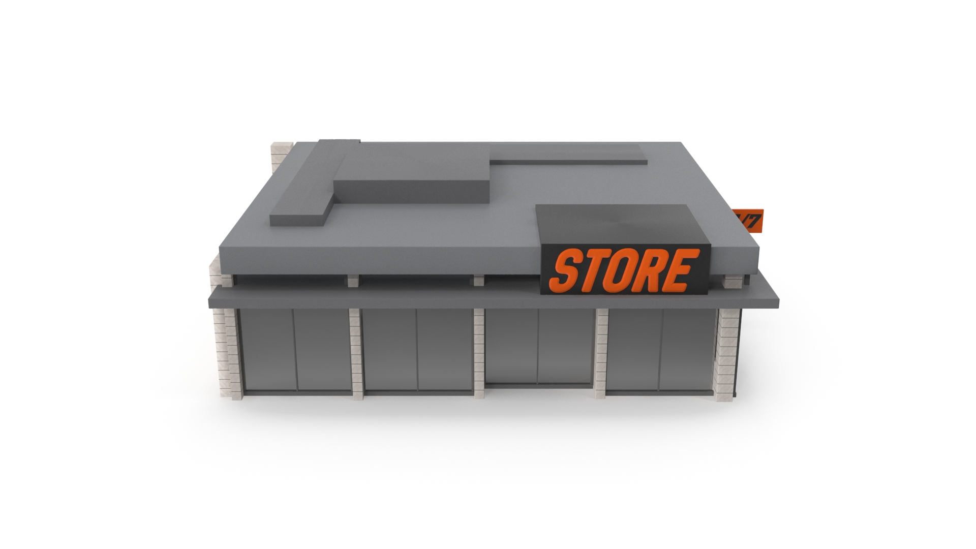 Generic Store Building 3D Model - TurboSquid 2031776