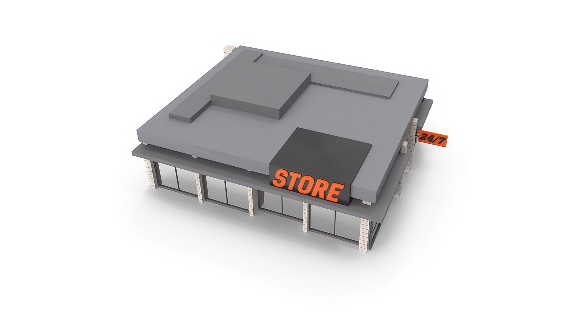 Generic Store Building 3D Model - TurboSquid 2031776