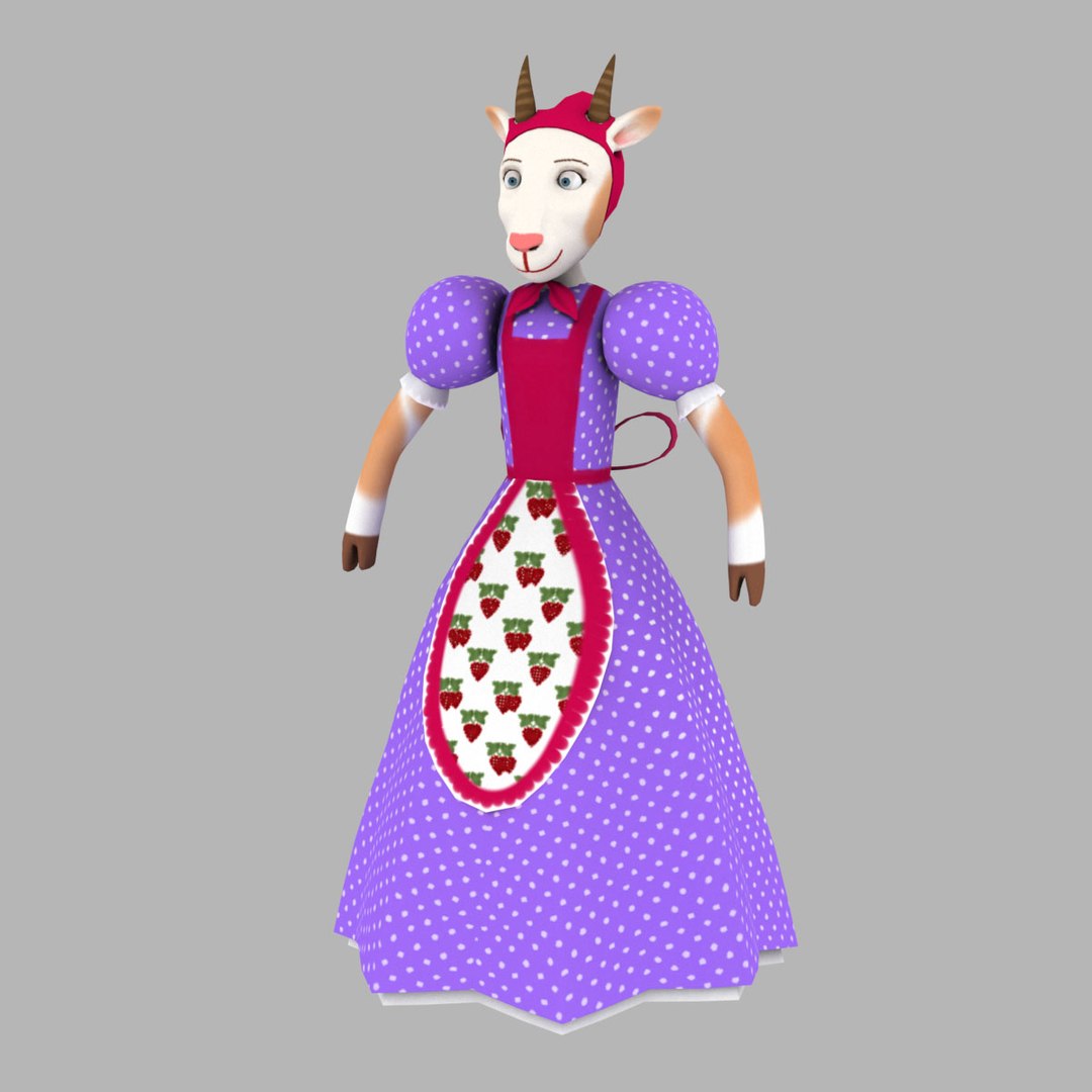 Goat Mother Character Rigged 3D - TurboSquid 1361932
