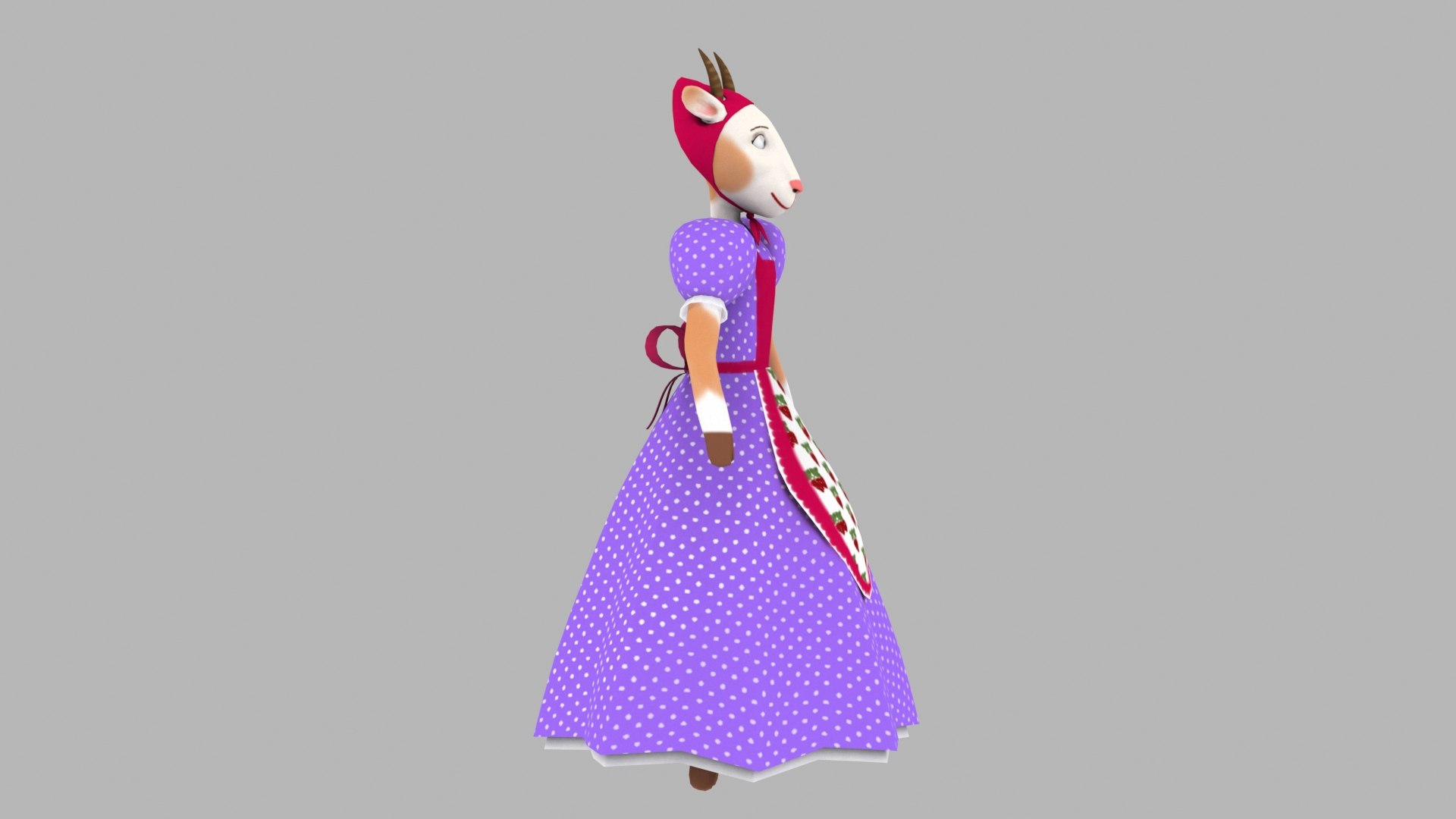 Goat Mother Character Rigged 3D - TurboSquid 1361932