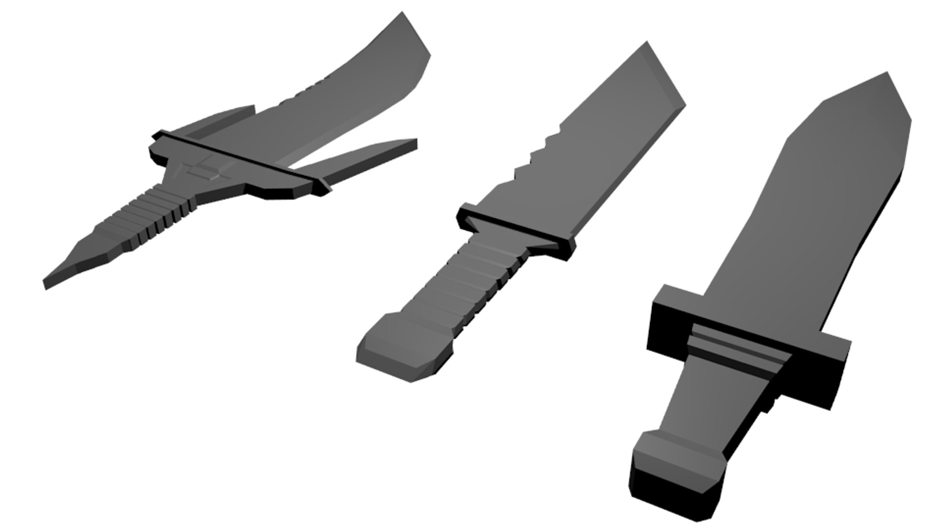 Daggers Blender Materials 3d Blend