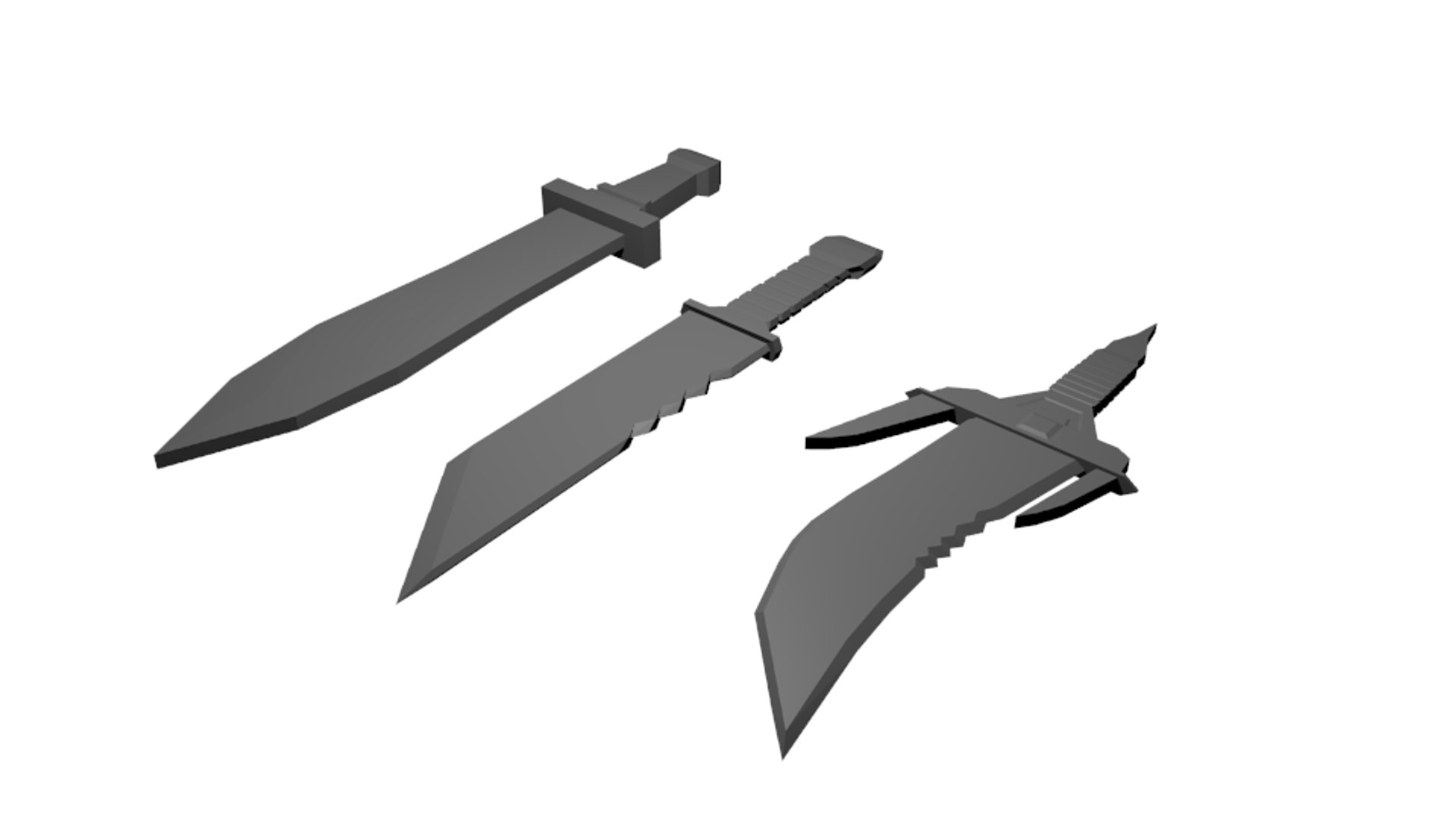 Daggers Blender Materials 3d Blend