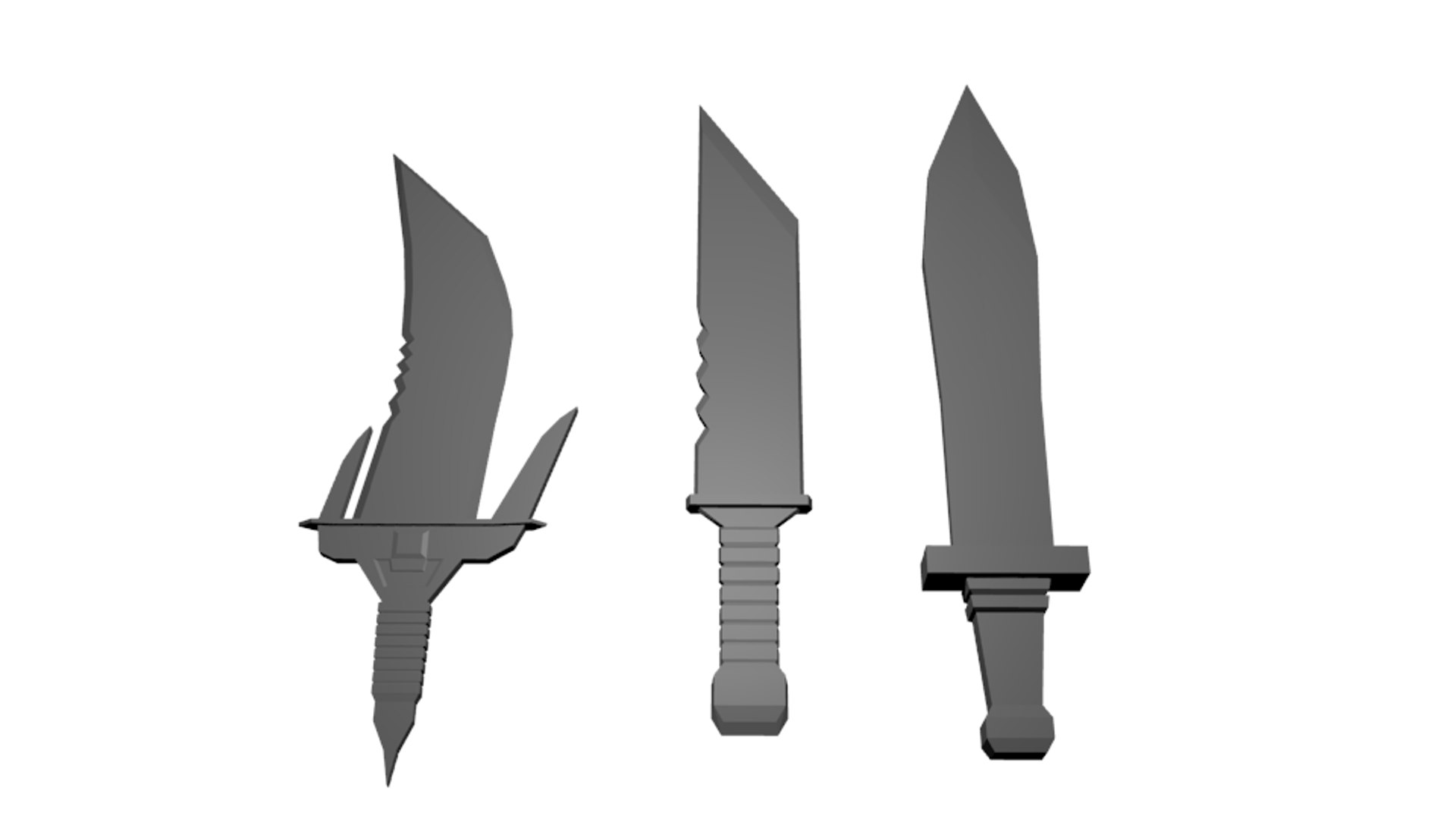 Daggers Blender Materials 3d Blend