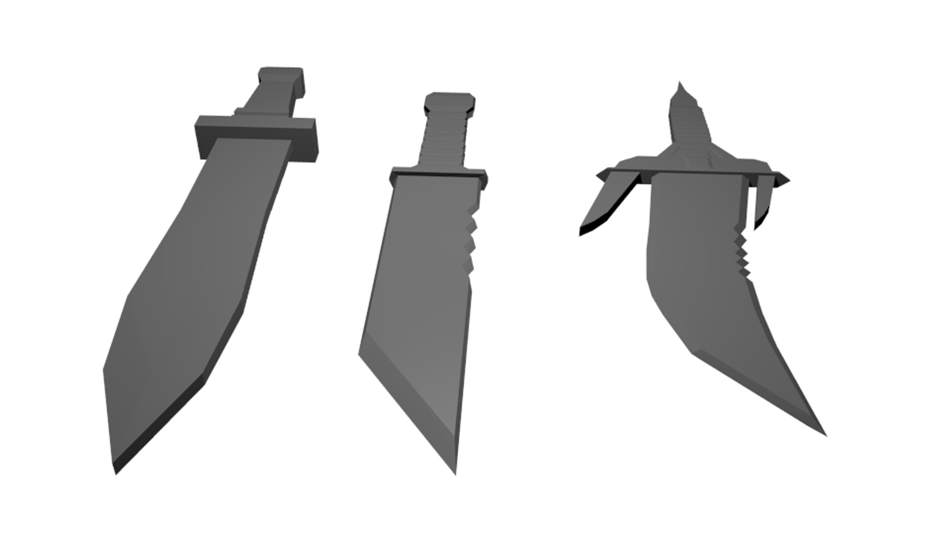 Daggers Blender Materials 3d Blend
