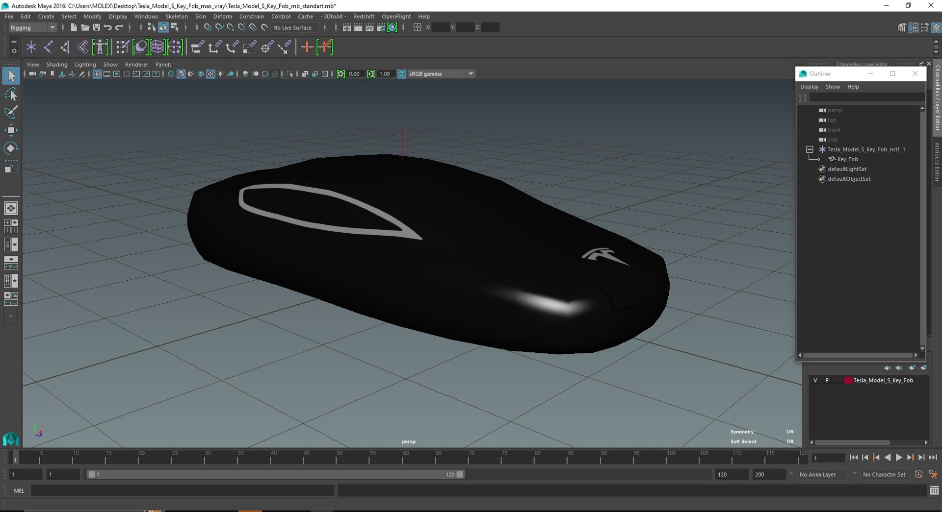 Tesla Model S Key Fob Model - TurboSquid 2211428