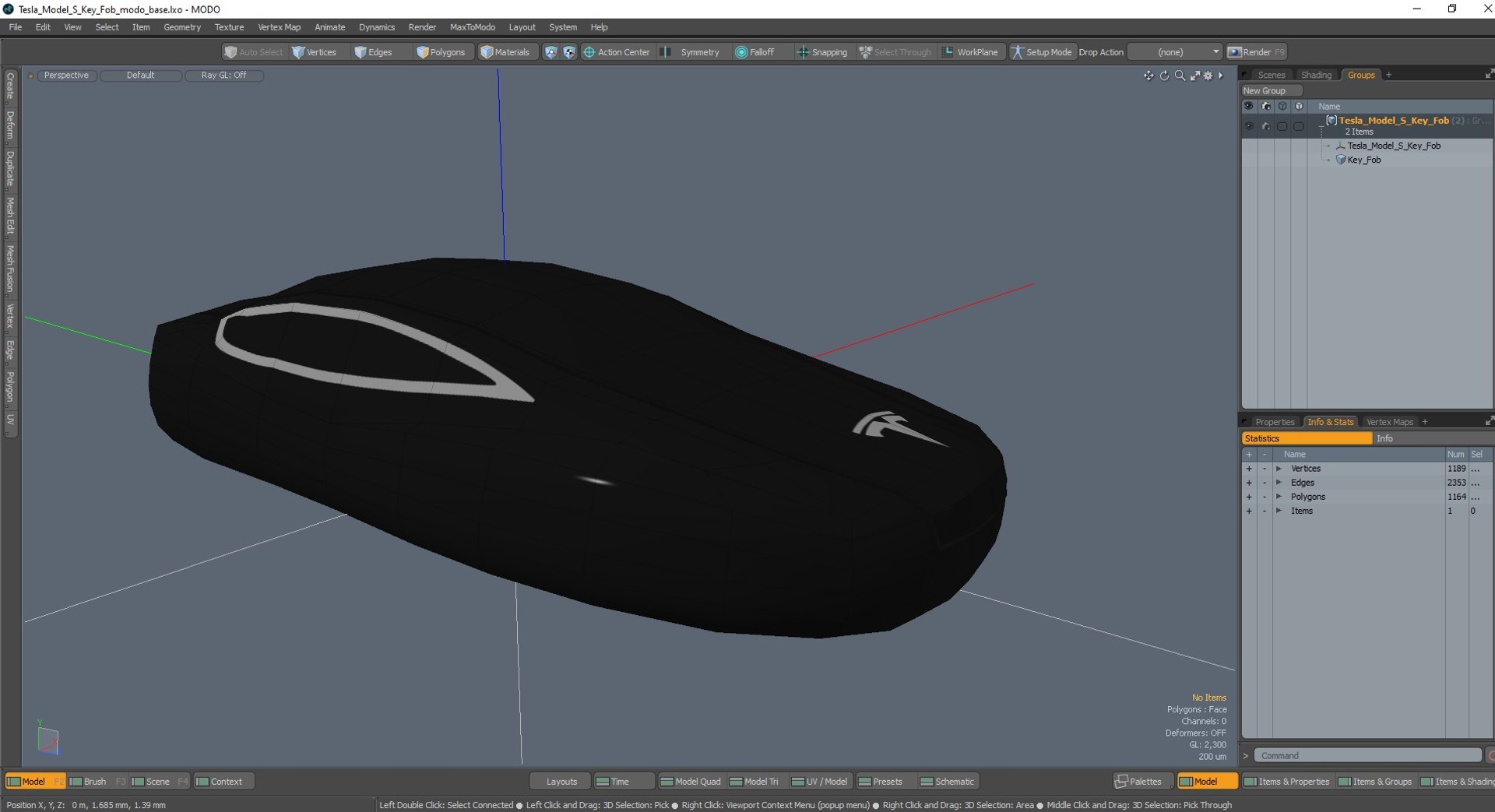 Tesla Model S Key Fob Model - TurboSquid 2211428