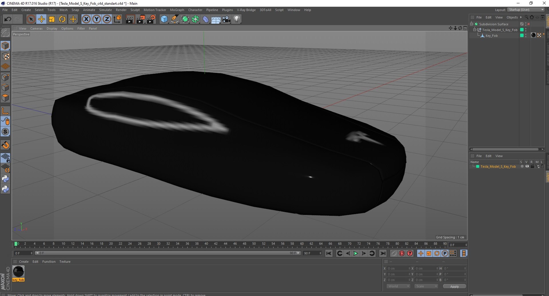 Tesla Model S Key Fob Model - TurboSquid 2211428
