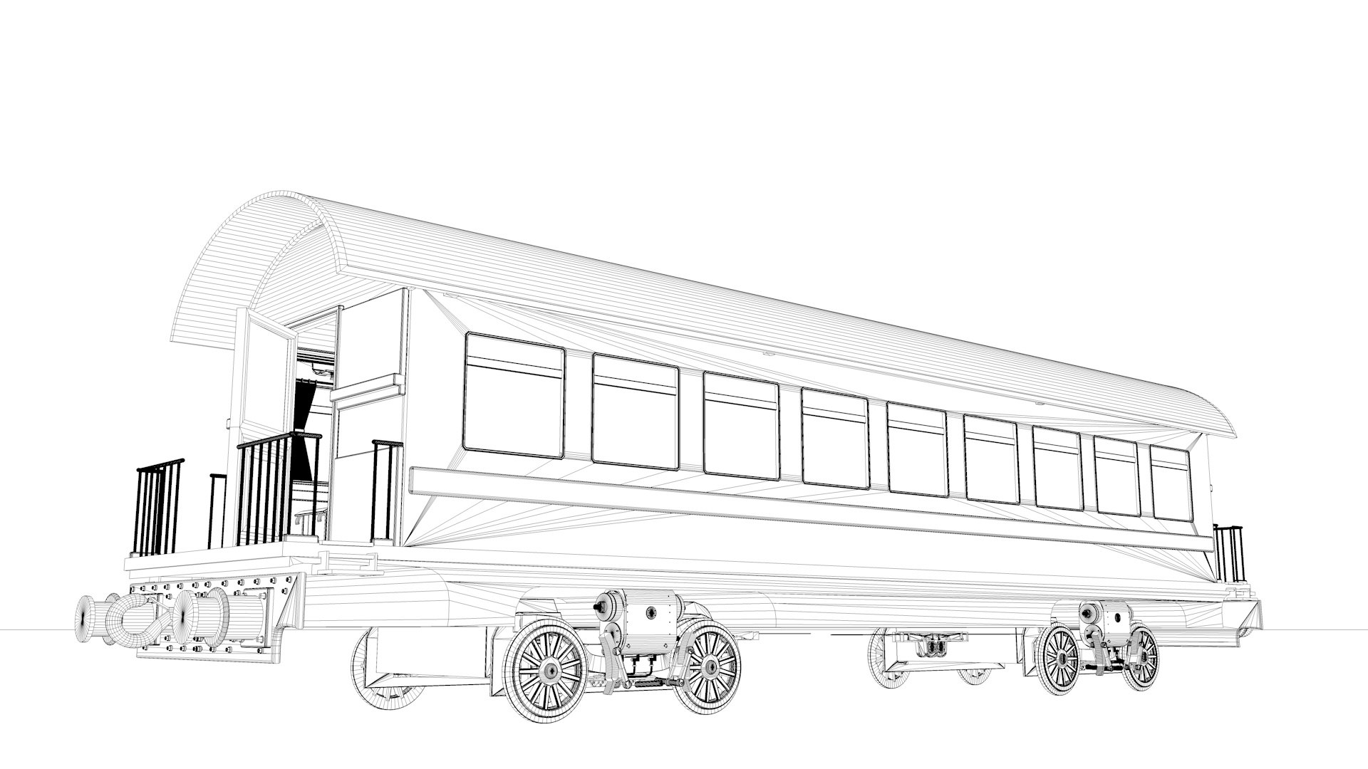 3D Old Train Wagoon - TurboSquid 1712542