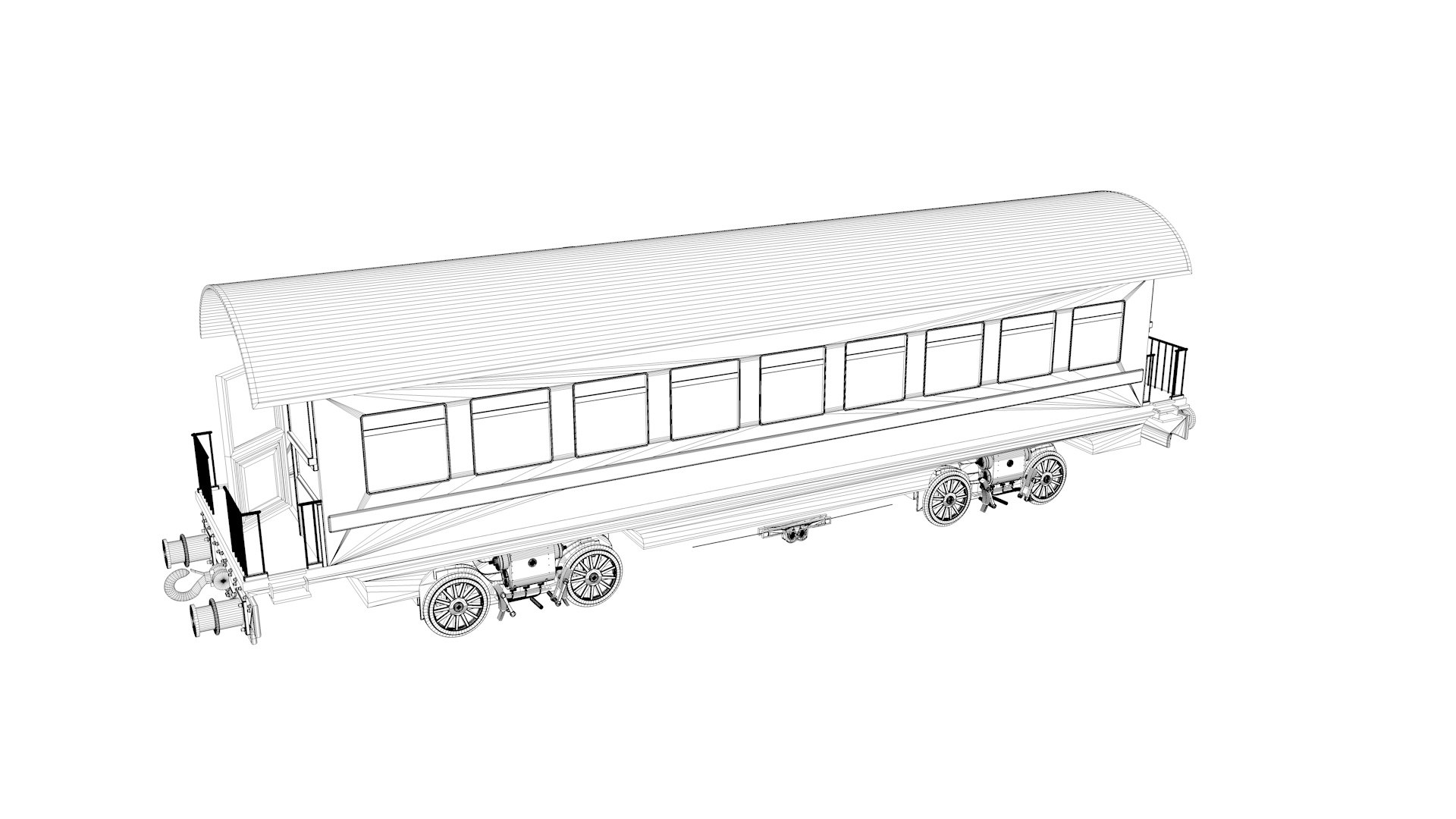 3D Old Train Wagoon - TurboSquid 1712542