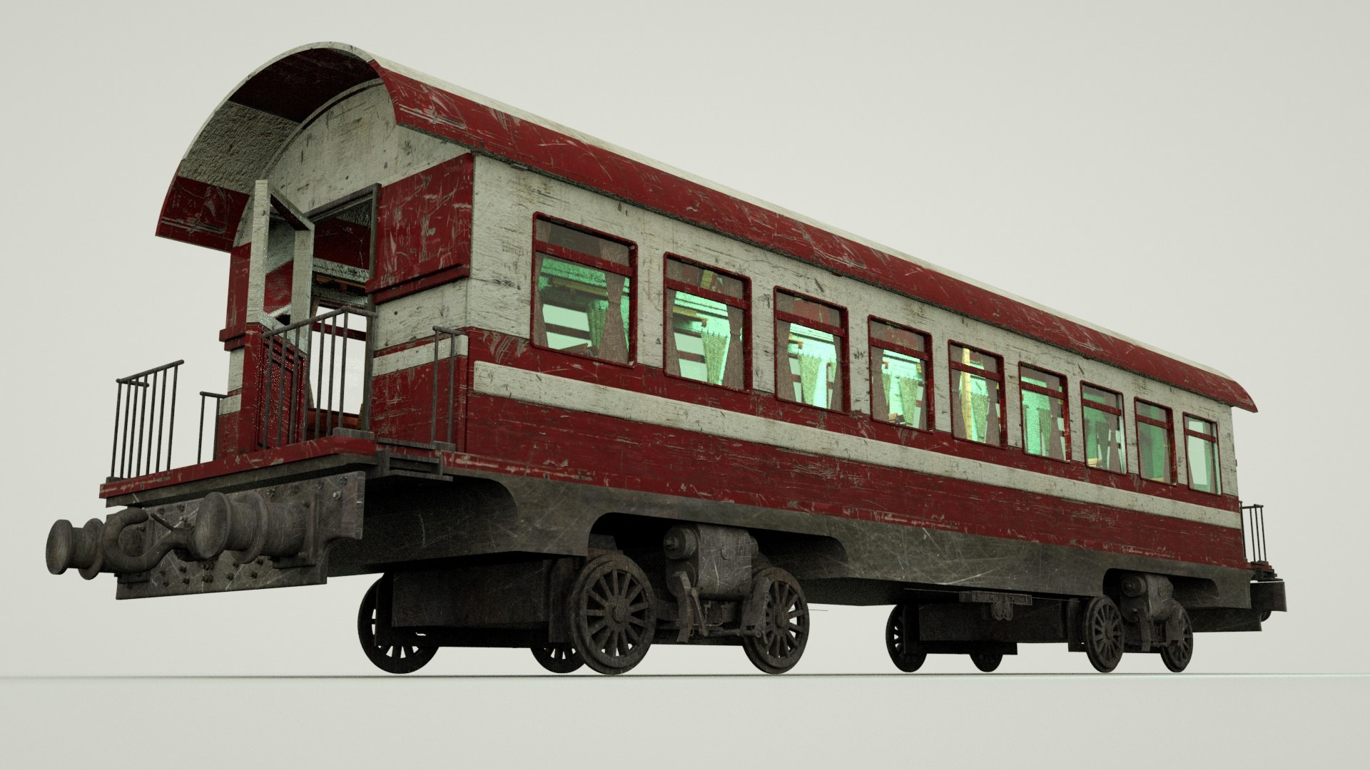 3D Old Train Wagoon - TurboSquid 1712542