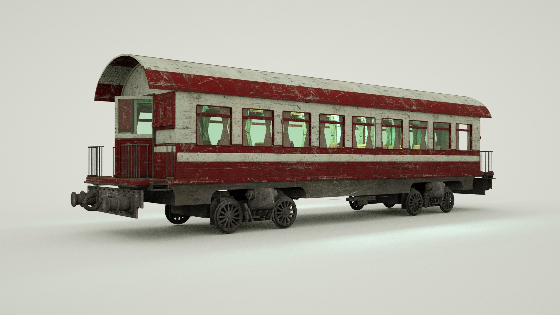 3D Old Train Wagoon - TurboSquid 1712542