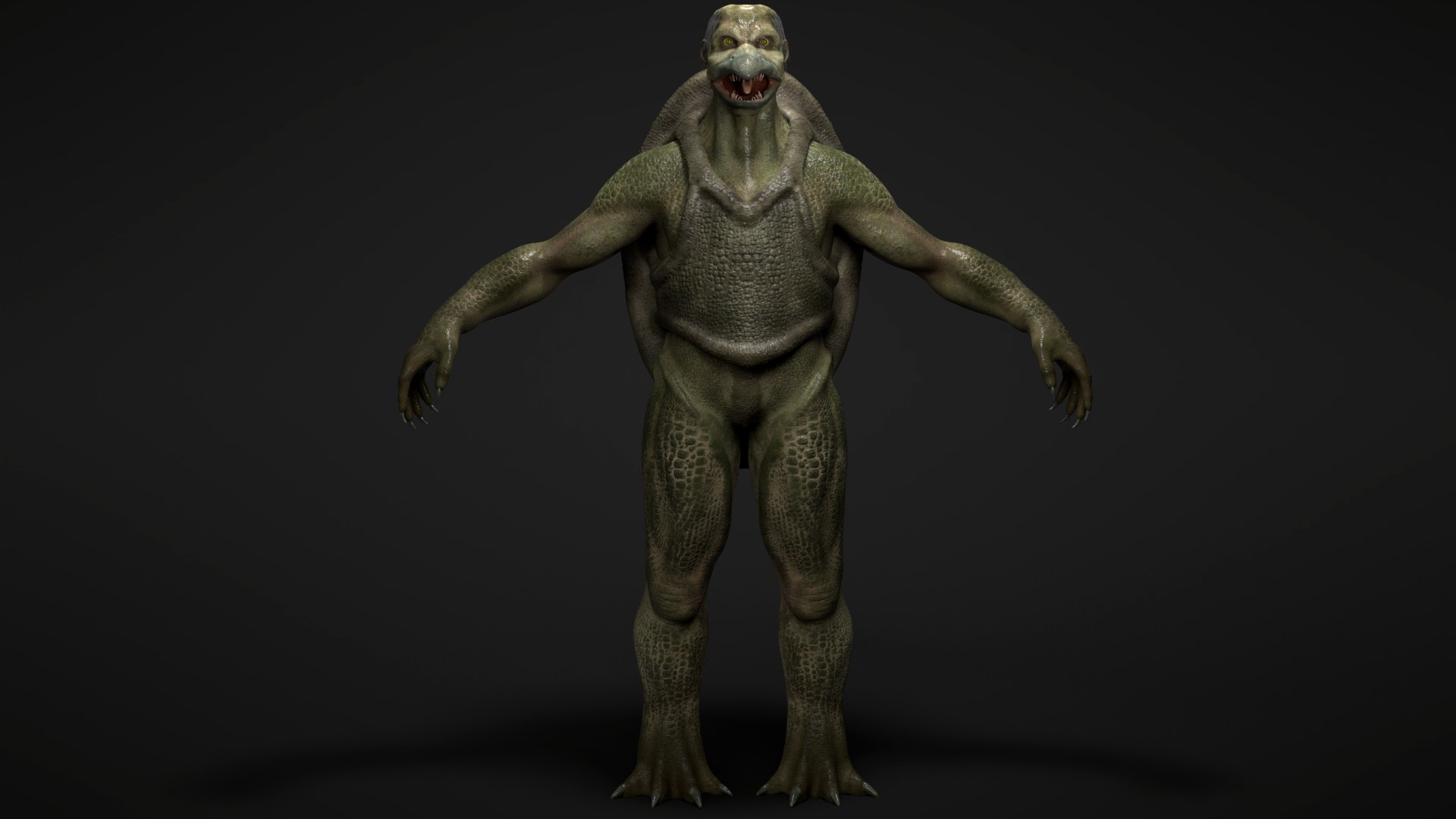 3D Kappa Swamp Monster Model - TurboSquid 2272585