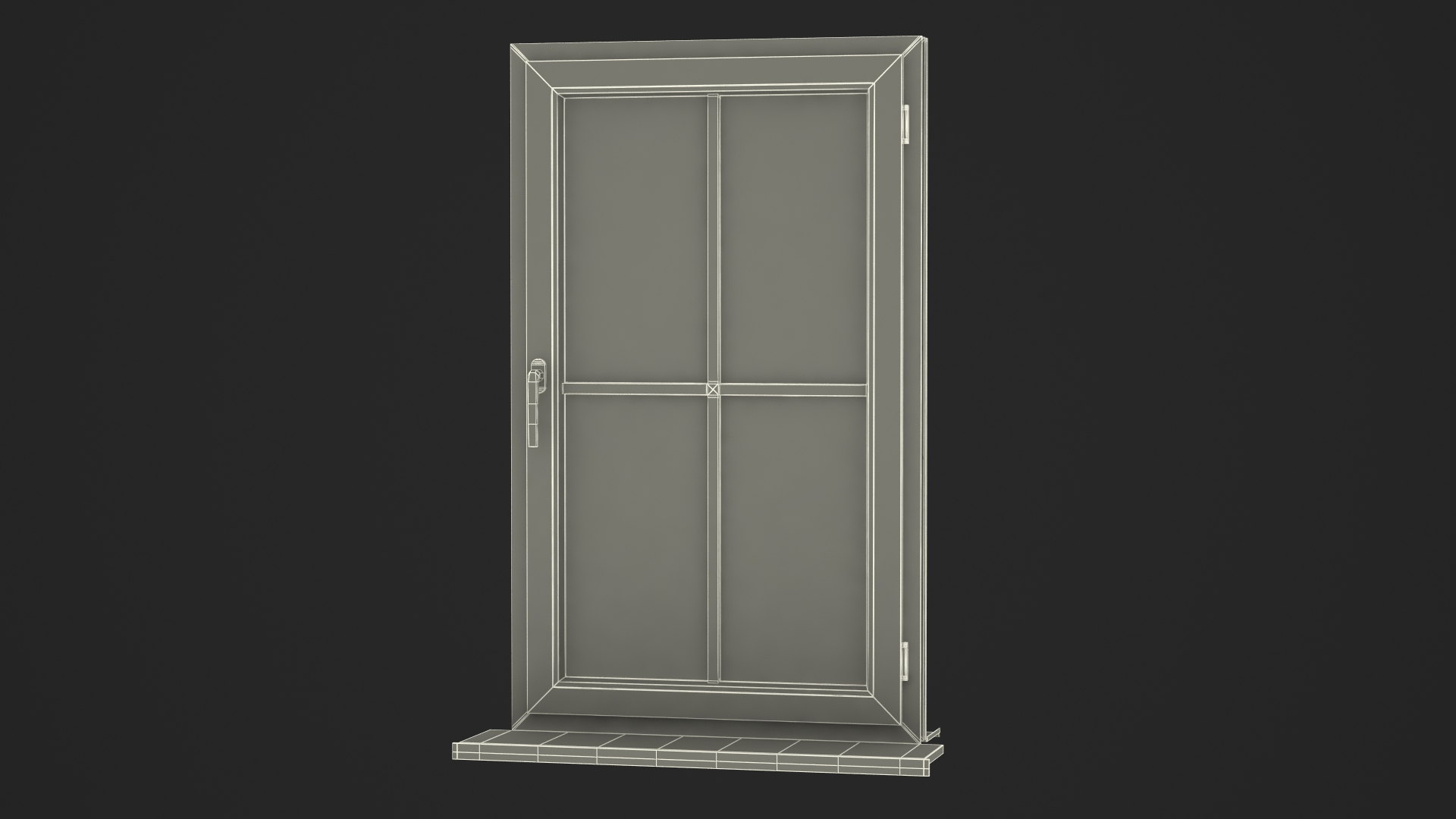 3D Classic Window 2x2 Panels - TurboSquid 2263768