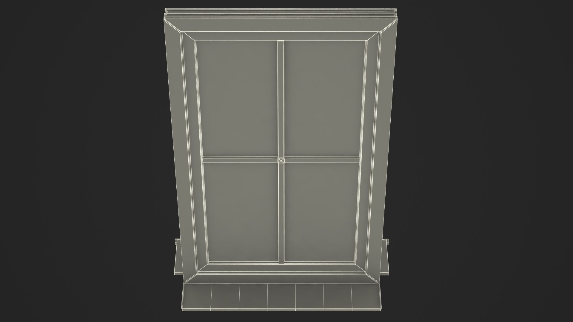 3D Classic Window 2x2 Panels - TurboSquid 2263768