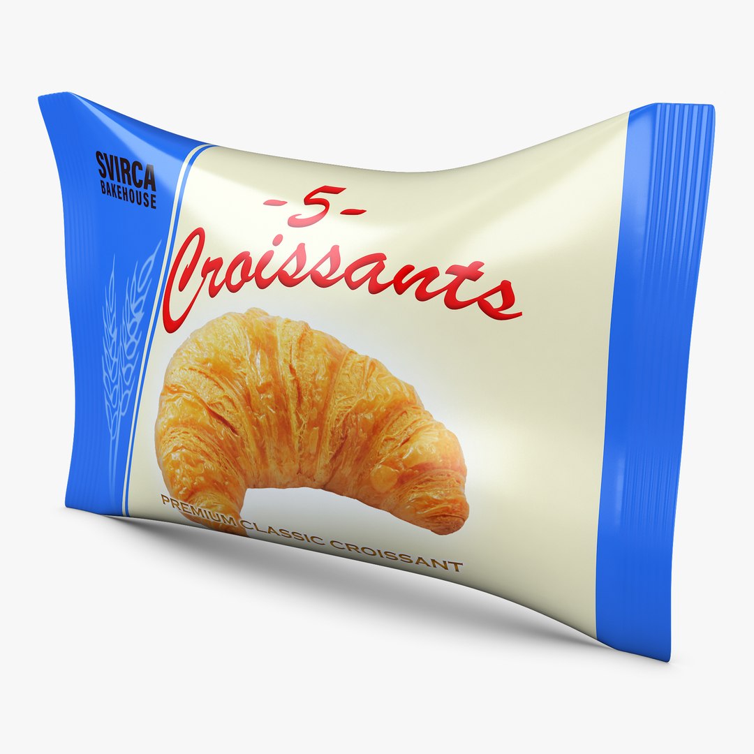3D Croissant Packaging Svirca Simple M 1 model - TurboSquid 2132473