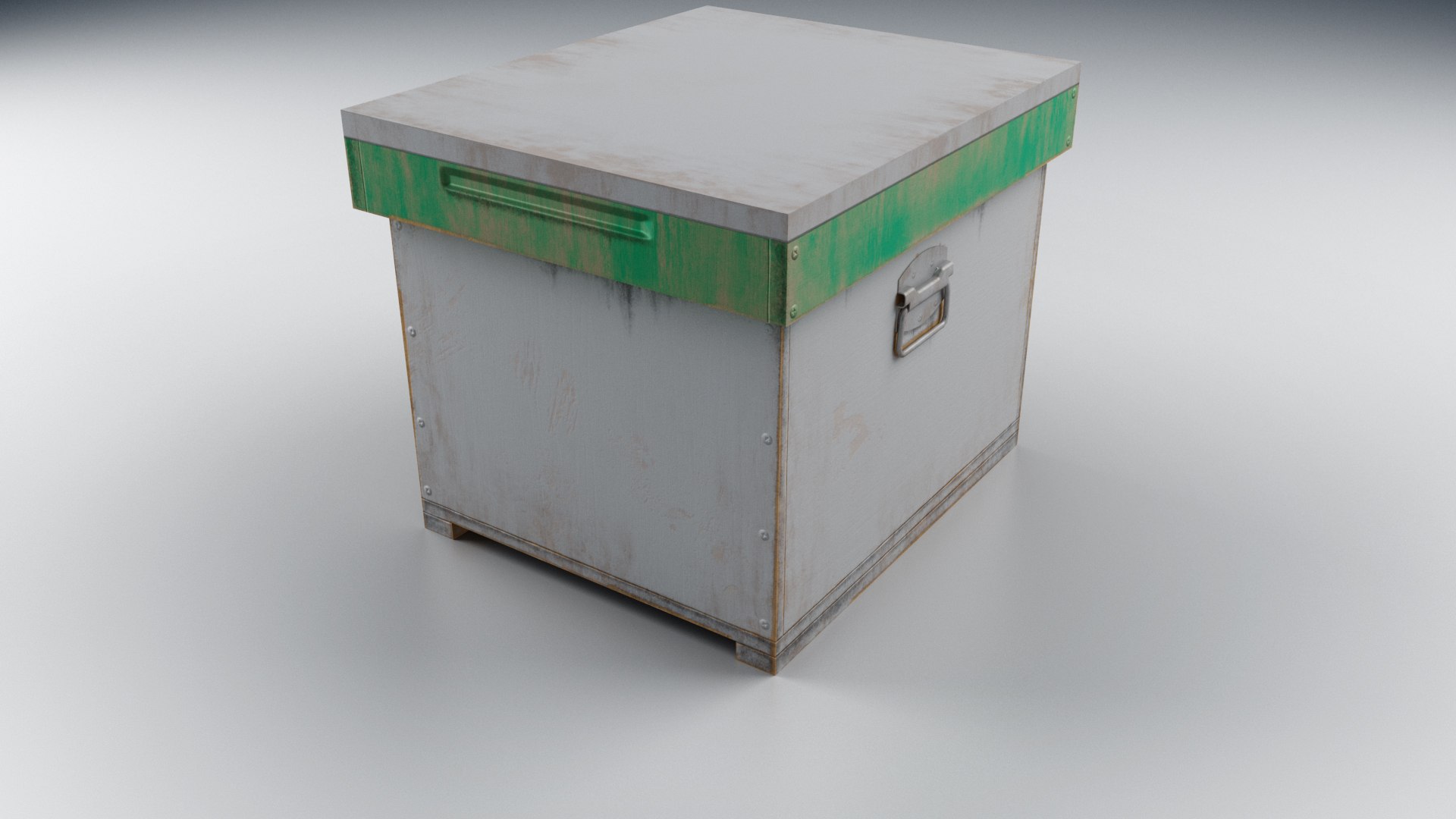 Old Wooden Box White Model - TurboSquid 1604369