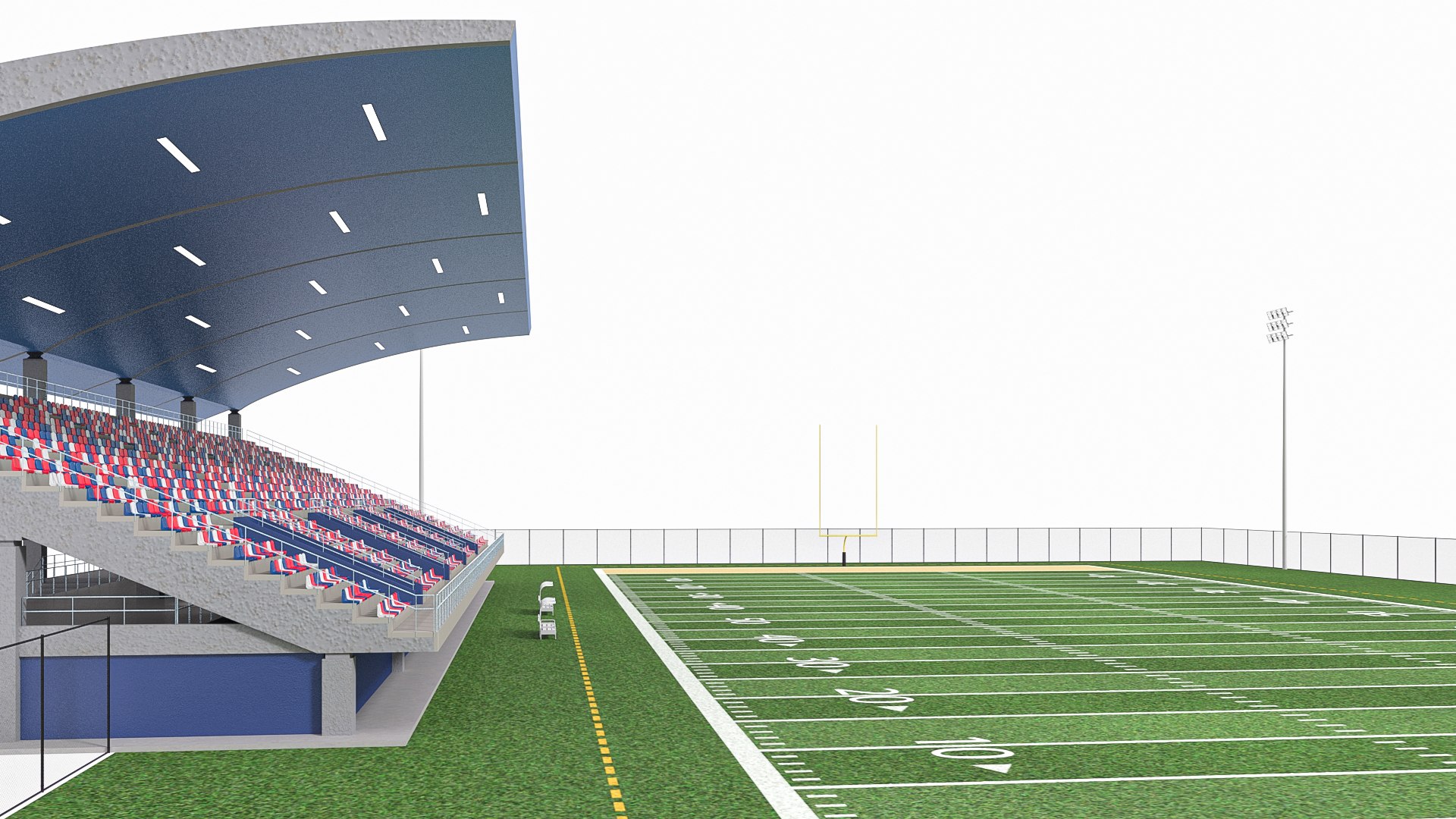 3D American Football Court 02 Model - TurboSquid 2312328