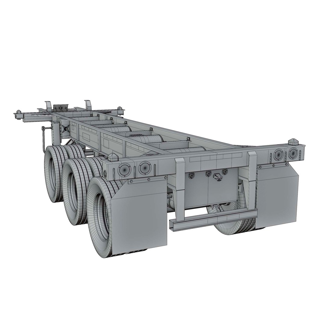 Pratt CC243 Container Chassis 3D - TurboSquid 2175323
