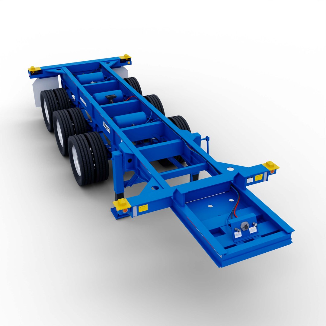 Pratt CC243 Container Chassis 3D - TurboSquid 2175323
