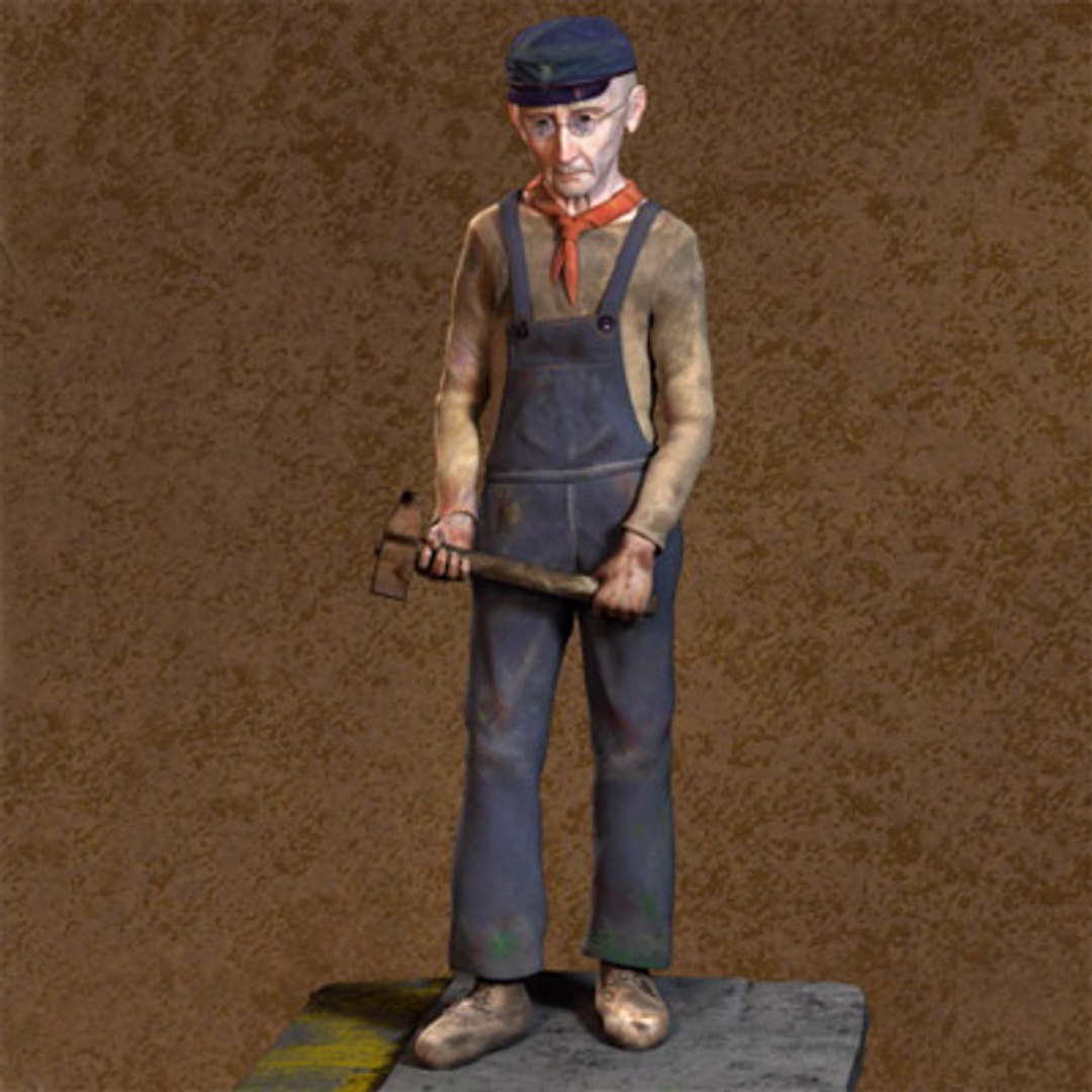 Factory Worker 3d Model