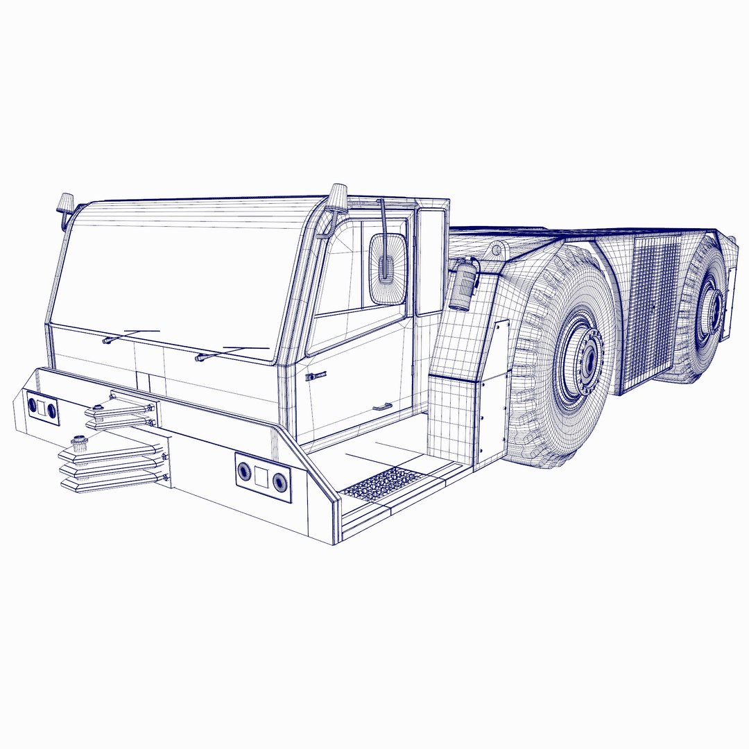 Aircraft Towing Tractor Hauler Model - TurboSquid 2408674