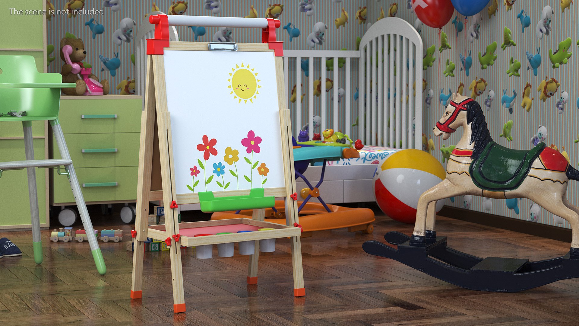 Childrens Whiteboard 38 Inches With Picture 3D - TurboSquid 2154624