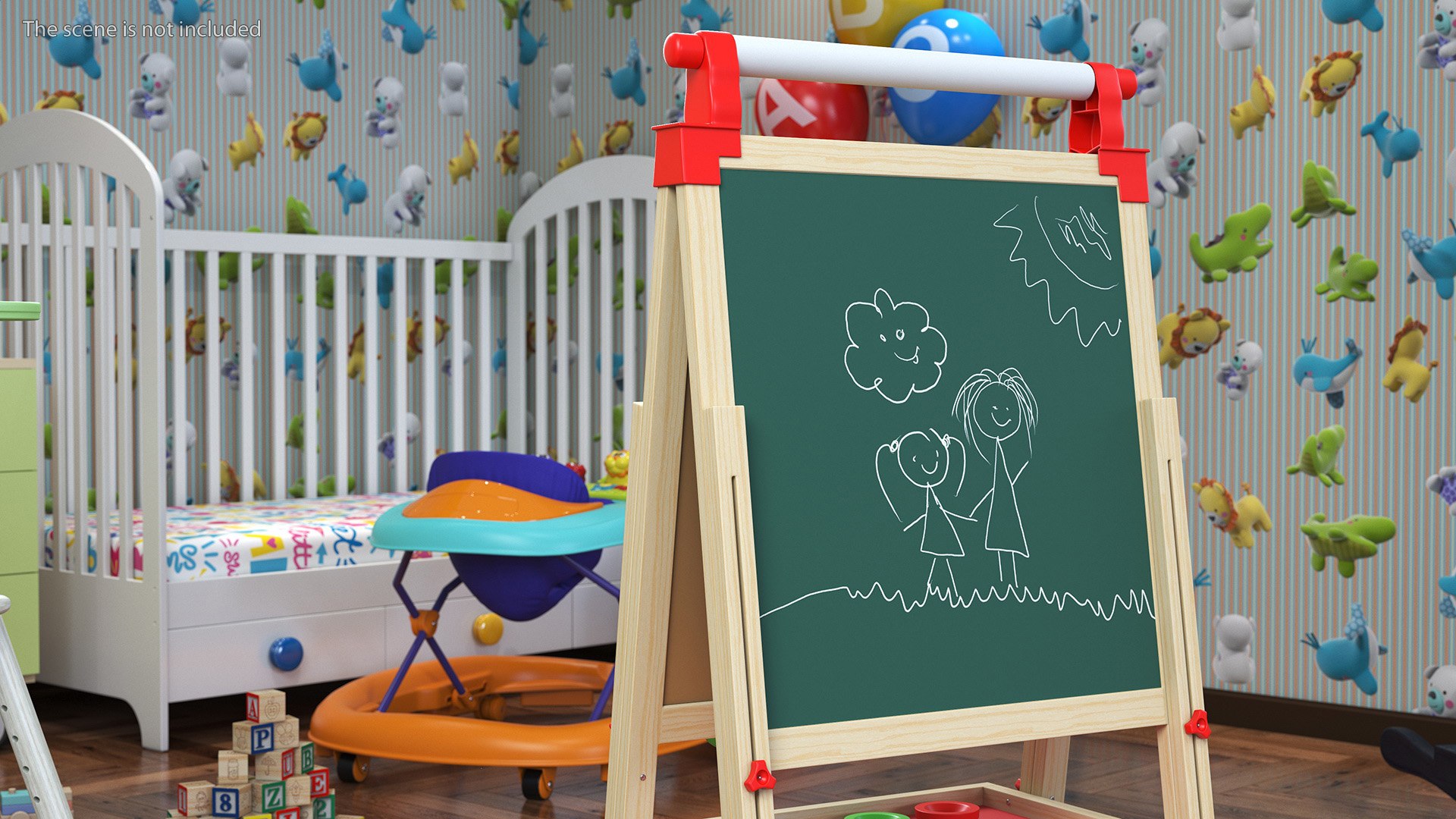 Childrens Whiteboard 38 Inches With Picture 3D - TurboSquid 2154624