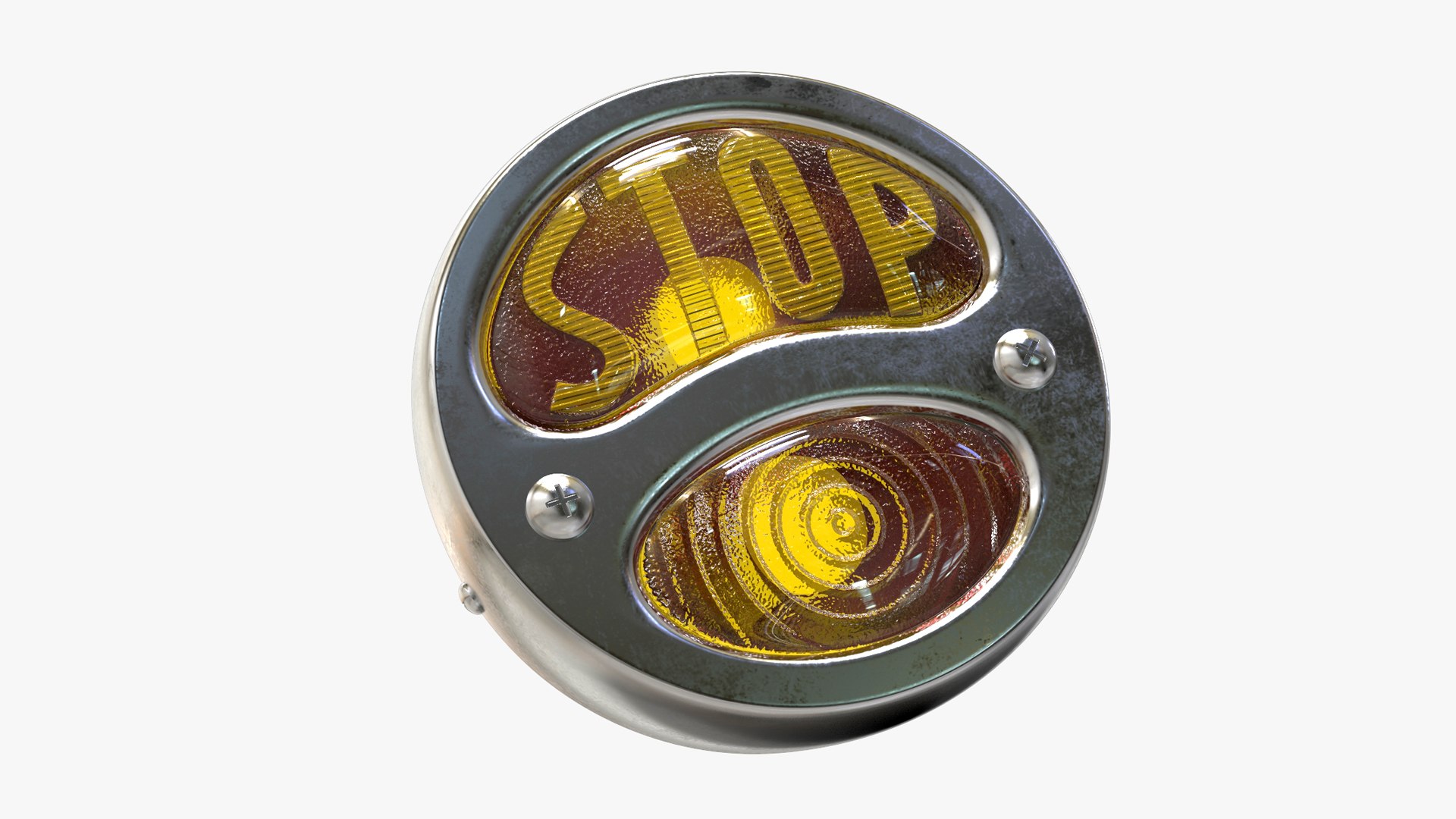 3D Vintage Stop Tail Light - TurboSquid 2170888