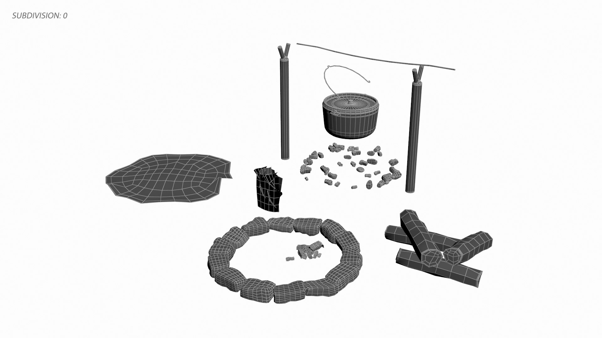 Campfire 3D - TurboSquid 2156174