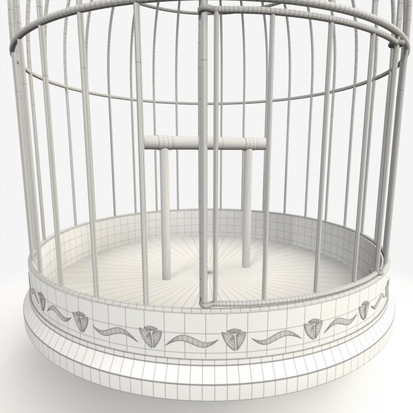 antique birdcage cage 3d model