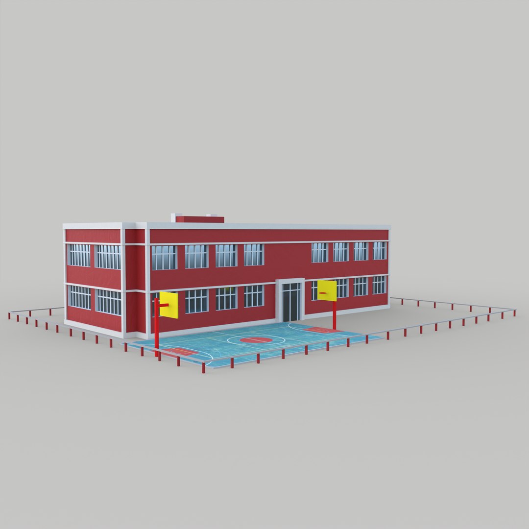 3D School Building Model - TurboSquid 1234777