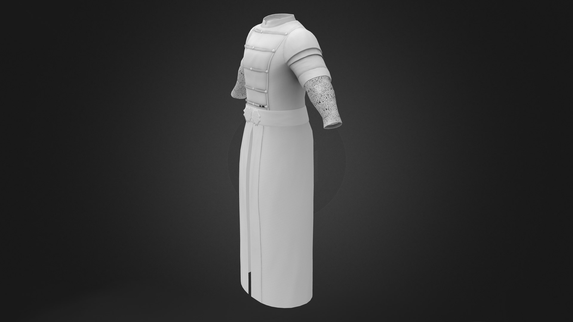 Long Prince Sultan Coat Model - TurboSquid 1970089