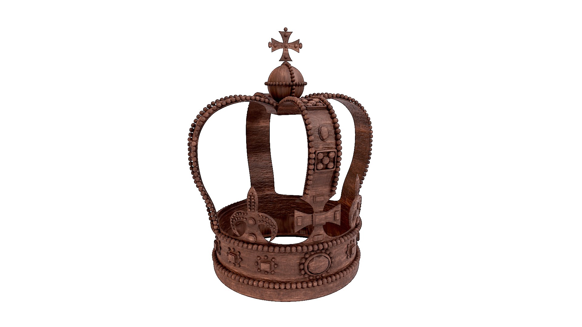 3D Wooden Grungy Crown PBR 3d Model 3D Model - TurboSquid 1953811