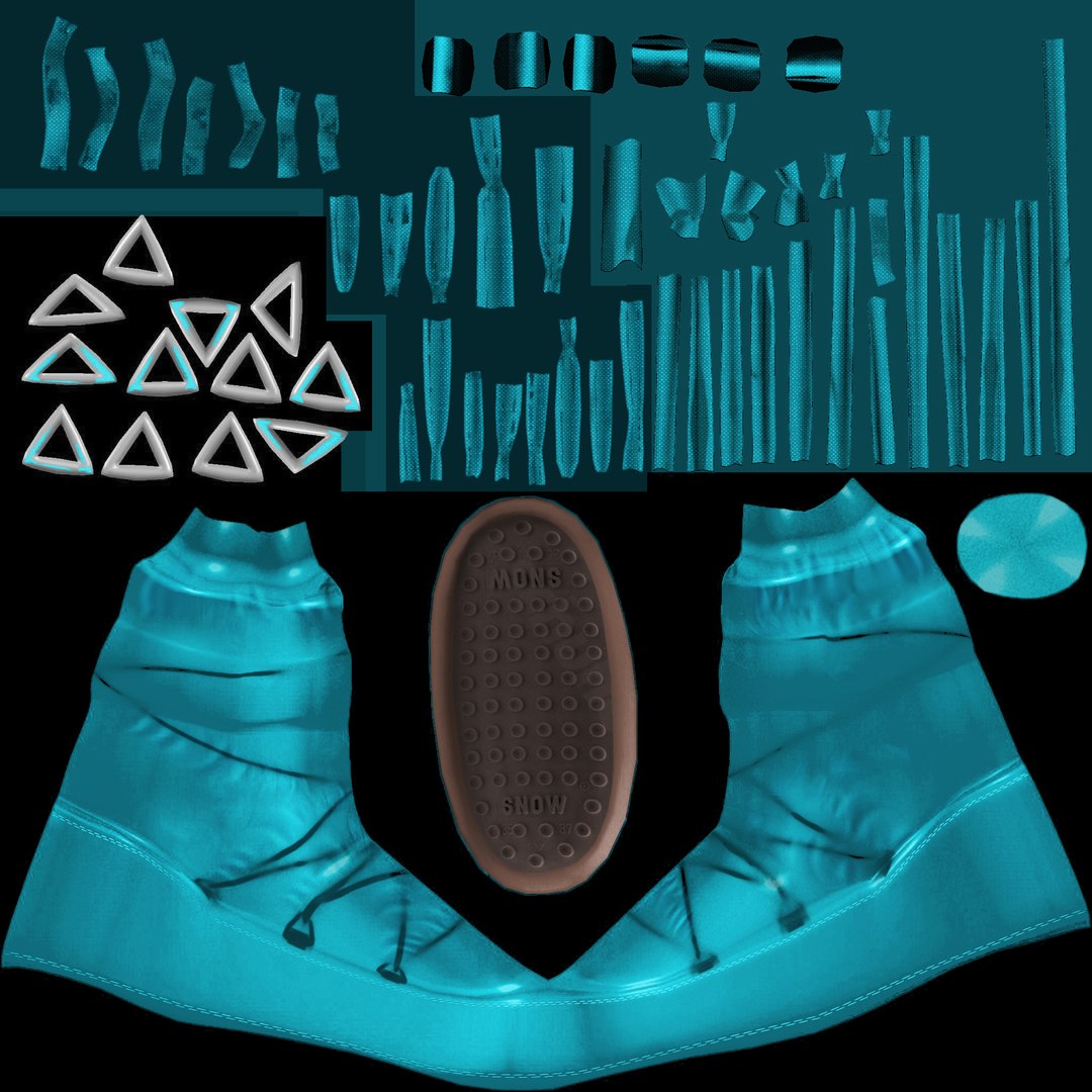 Snowboots 3D model - TurboSquid 2072445