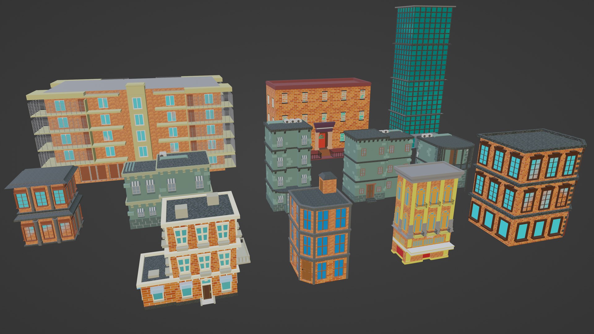 City Buildings Pack Collection 3D Model 3D Model - TurboSquid 2164866