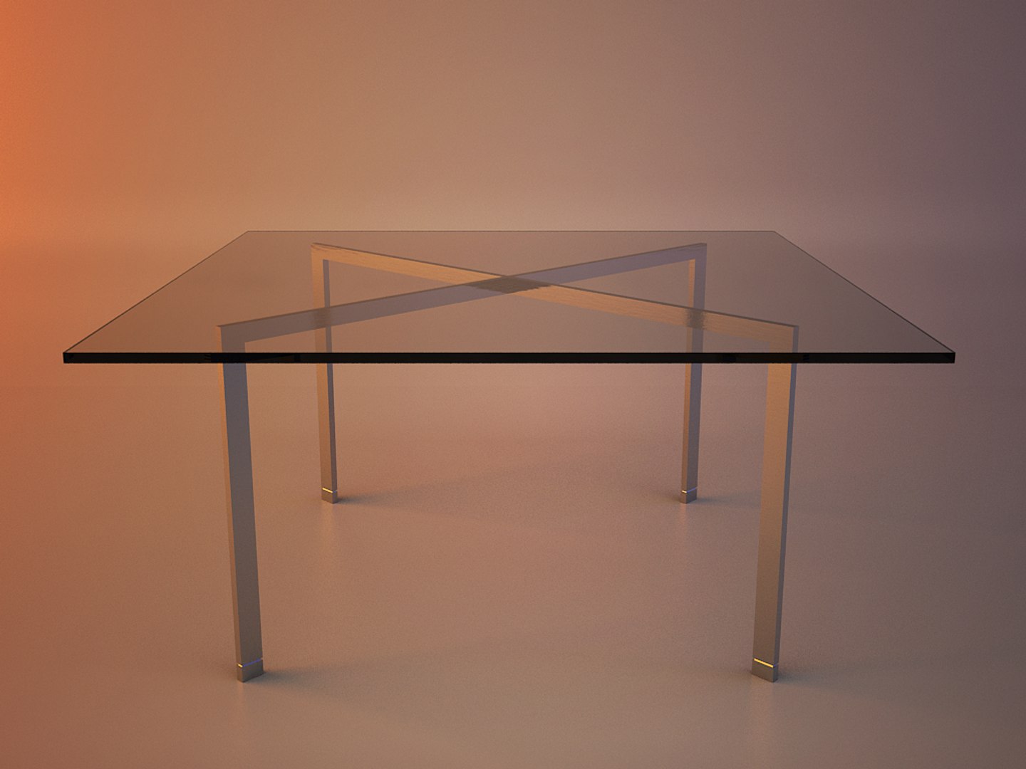 modelo 3d Tugendhat Table - Mies van der Rohe - TurboSquid 527383