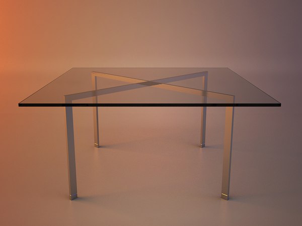 modelo 3d Tugendhat Table - Mies van der Rohe - TurboSquid 527383