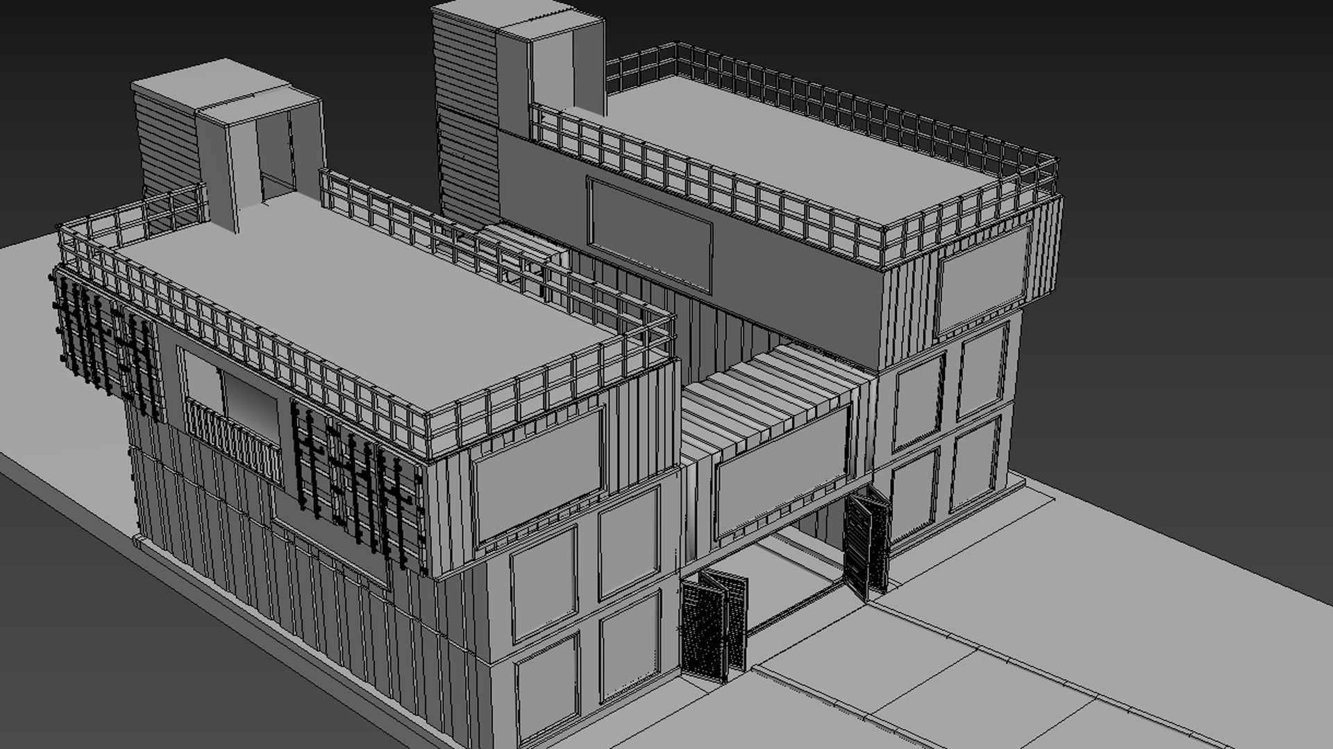 Free 3D Container Box House - TurboSquid 1995581