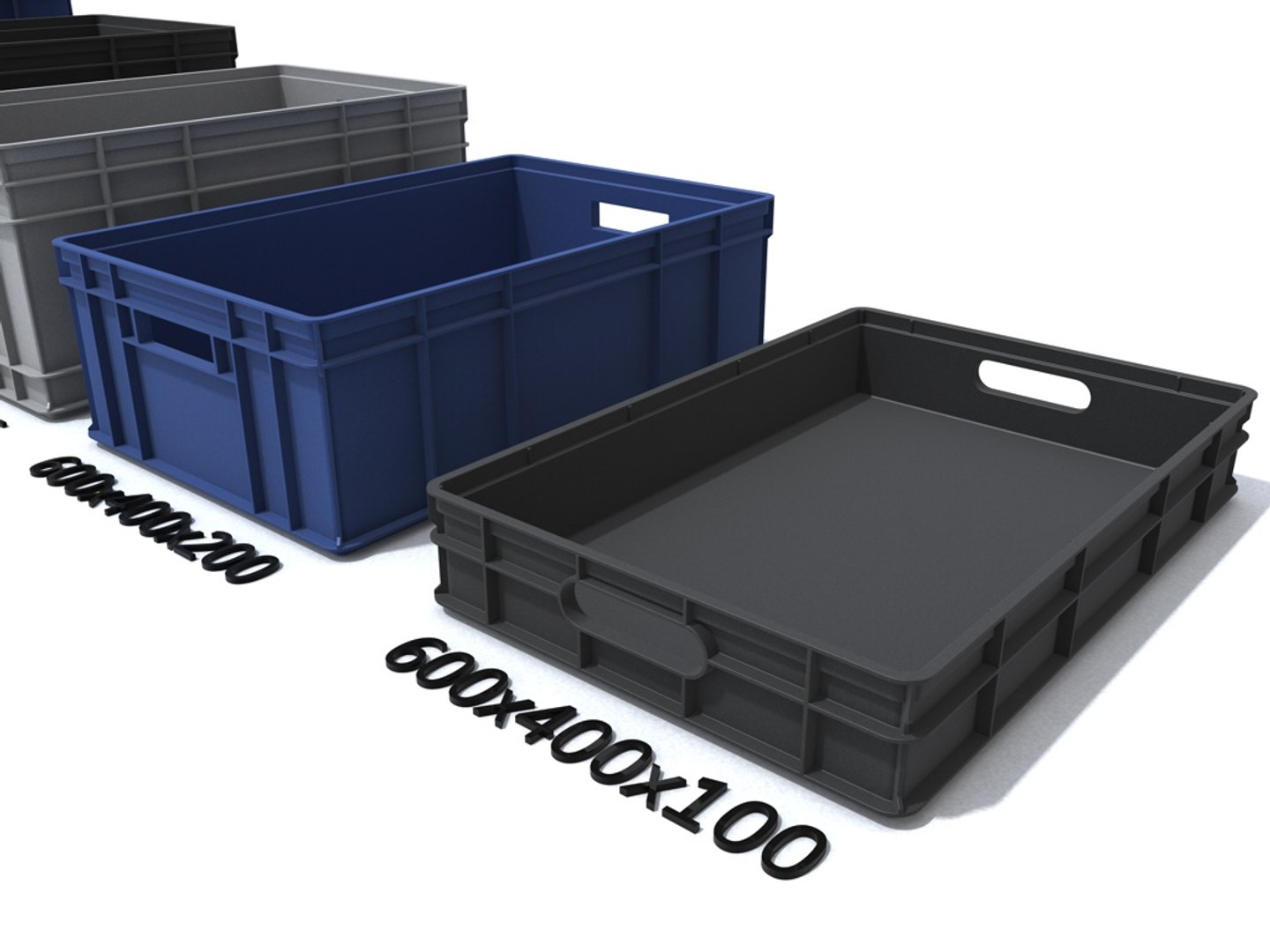 3ds Max Plastic Container Crate