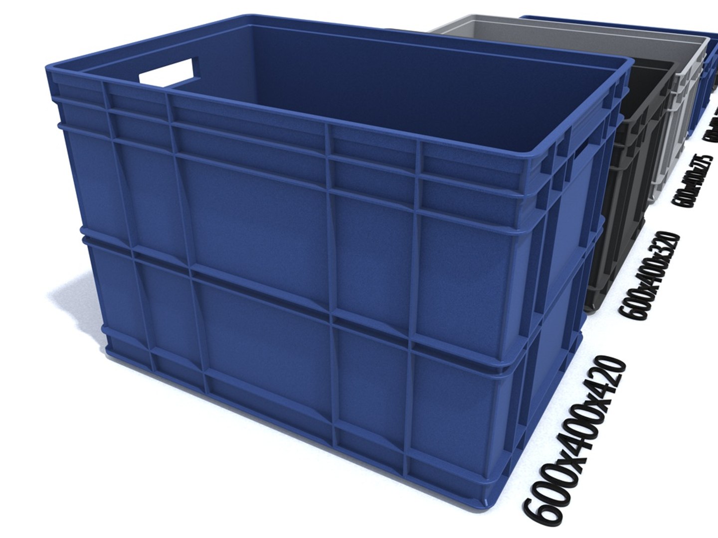 3ds Max Plastic Container Crate