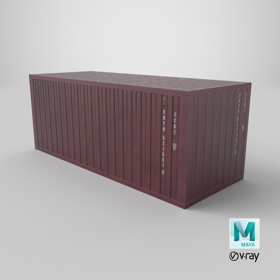 Container 20 ft ISO Low Poly model 3D model - TurboSquid 2143538