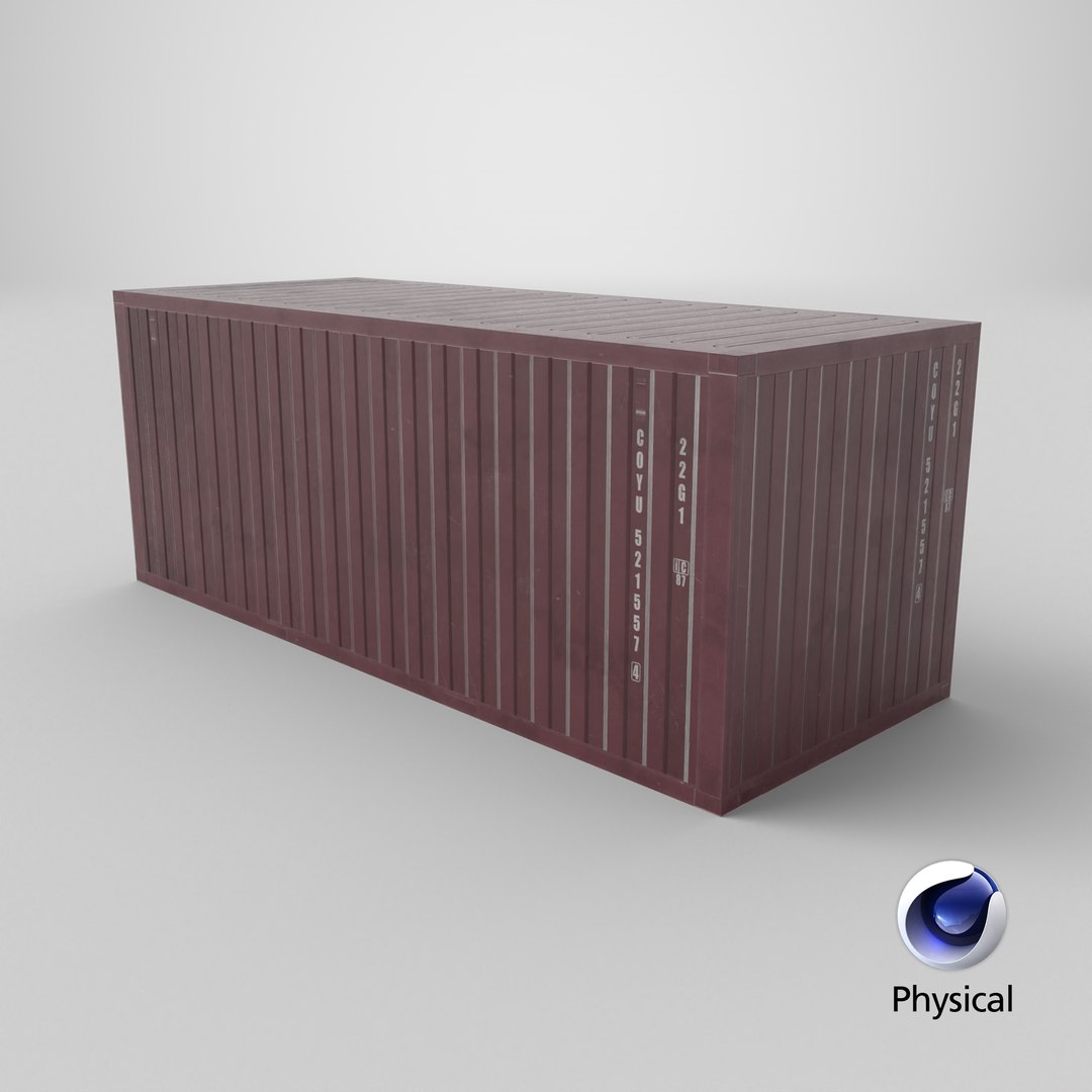 Container 20 ft ISO Low Poly model 3D model - TurboSquid 2143538