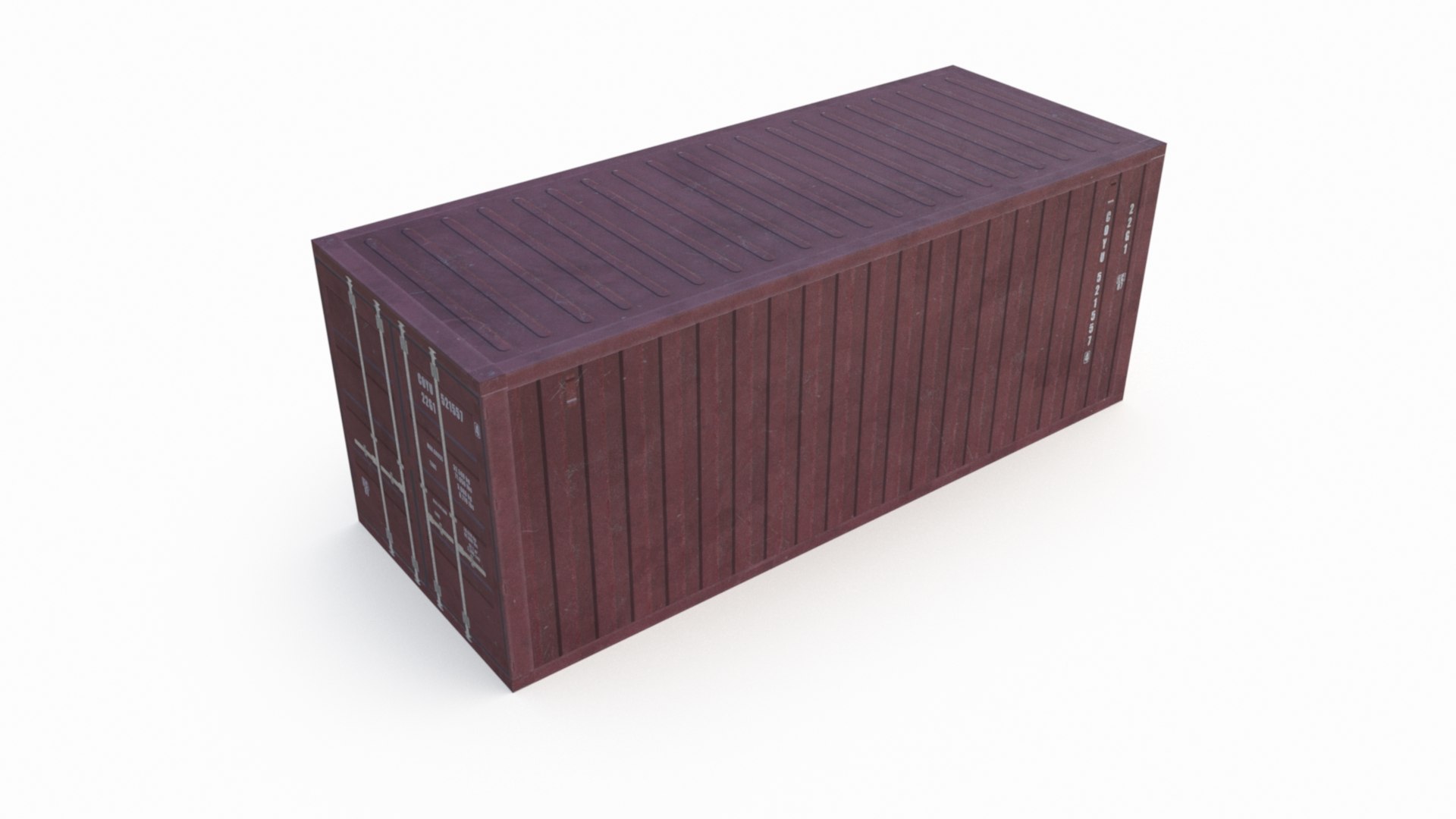 Container 20 ft ISO Low Poly model 3D model - TurboSquid 2143538