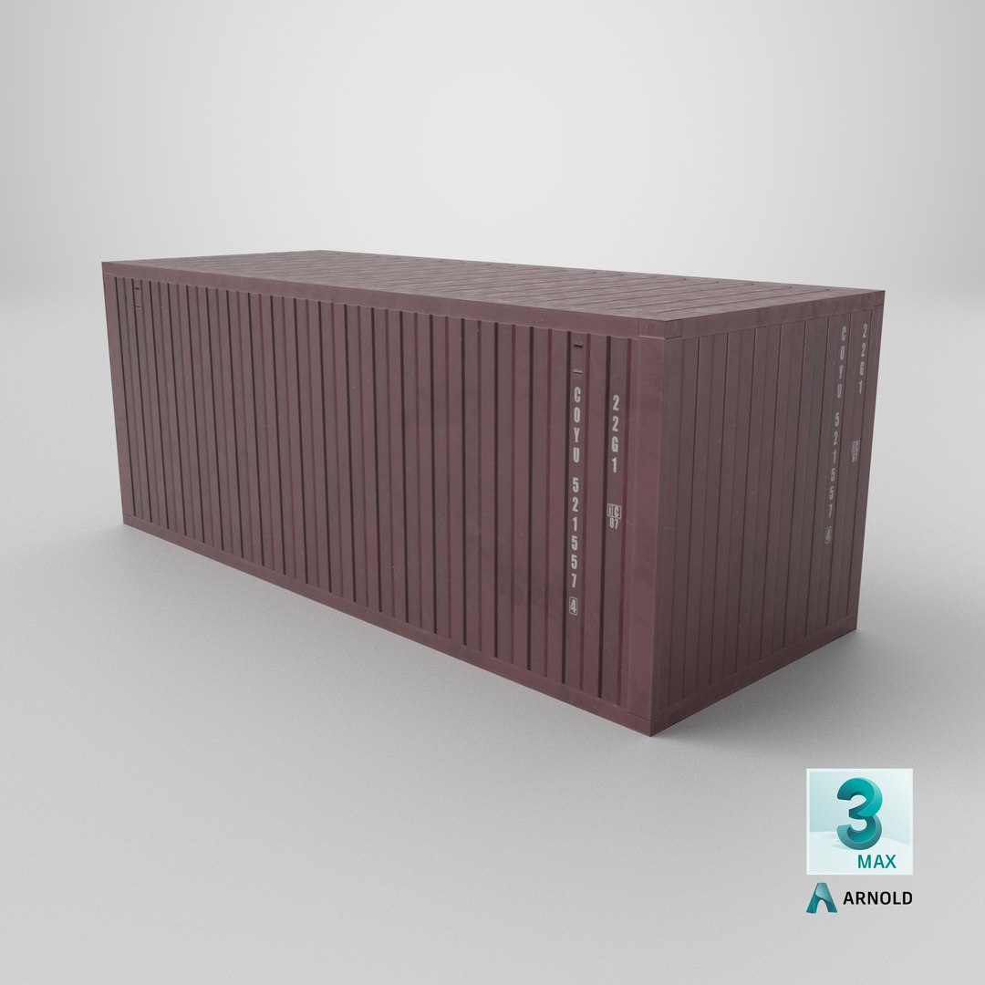 Container 20 ft ISO Low Poly model 3D model - TurboSquid 2143538