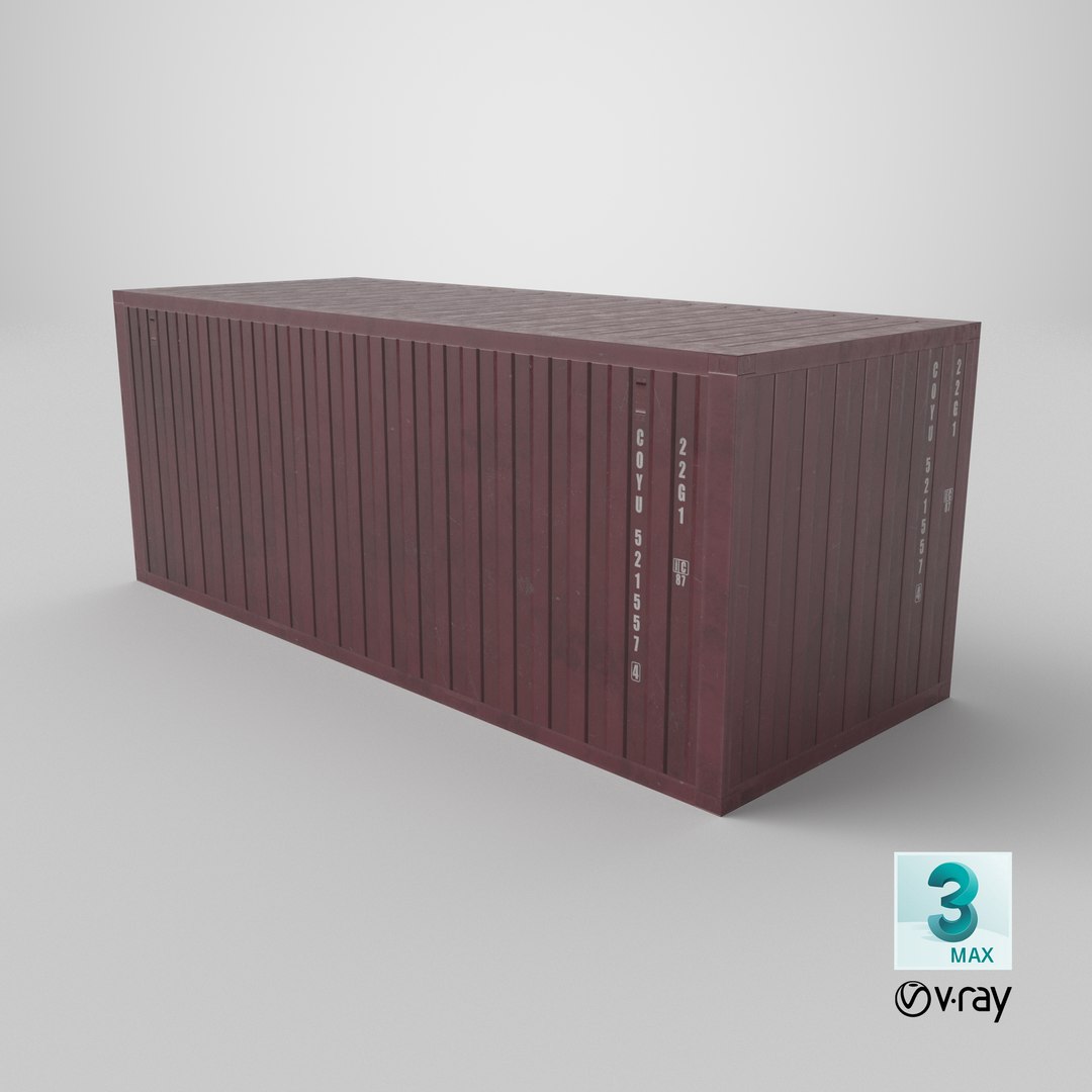 Container 20 ft ISO Low Poly model 3D model - TurboSquid 2143538