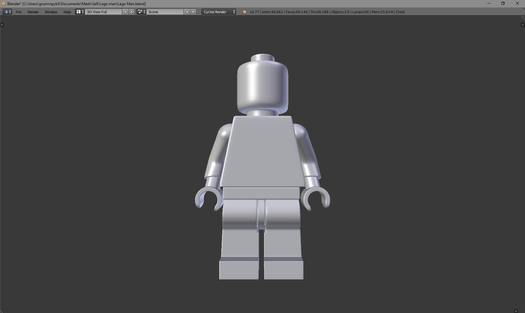 3d model lego man