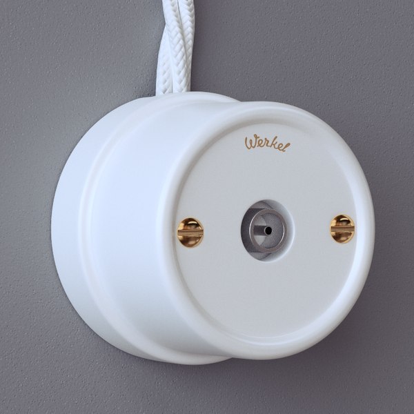 Ceramic retro switch socket 3D model - TurboSquid 1211717