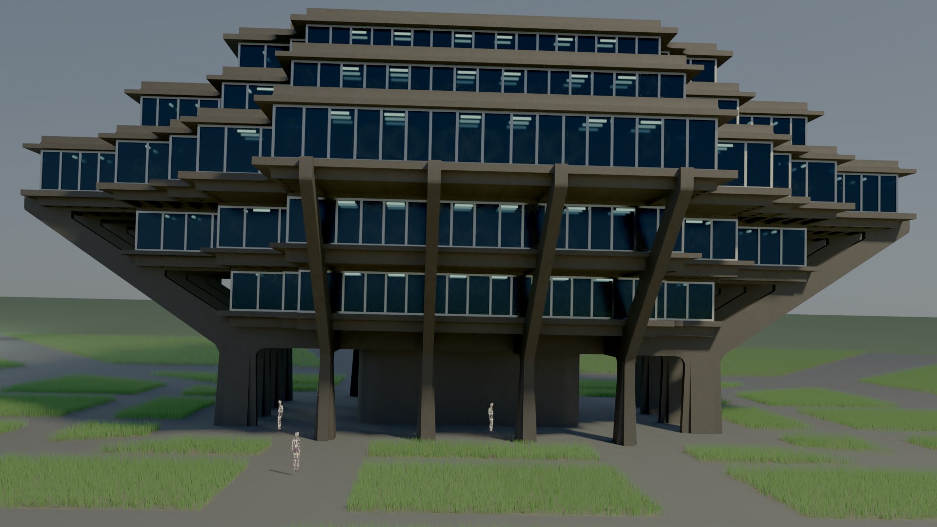 3D Geisel Library Building Architecture - TurboSquid 1410410