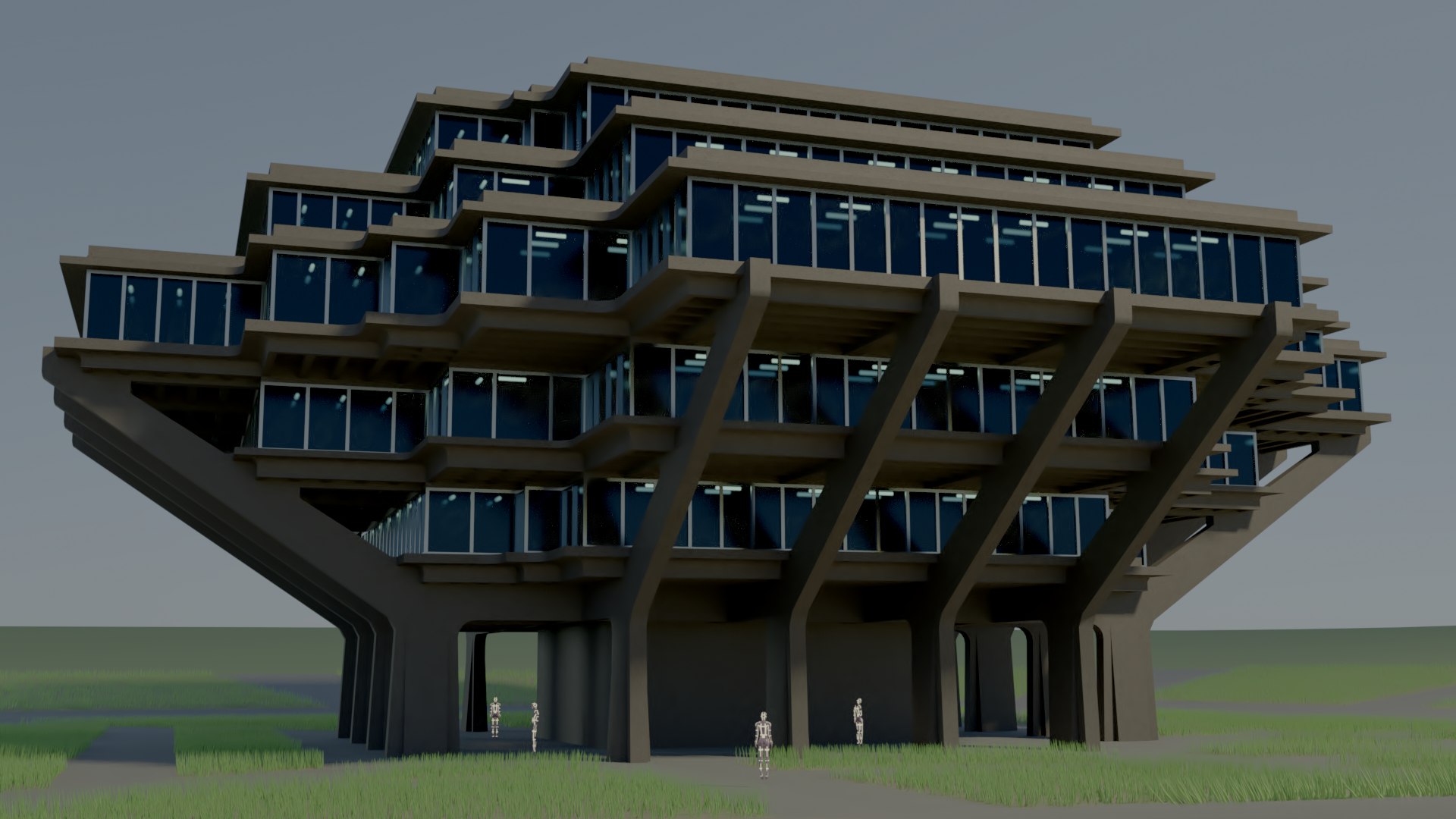 3D Geisel Library Building Architecture - TurboSquid 1410410